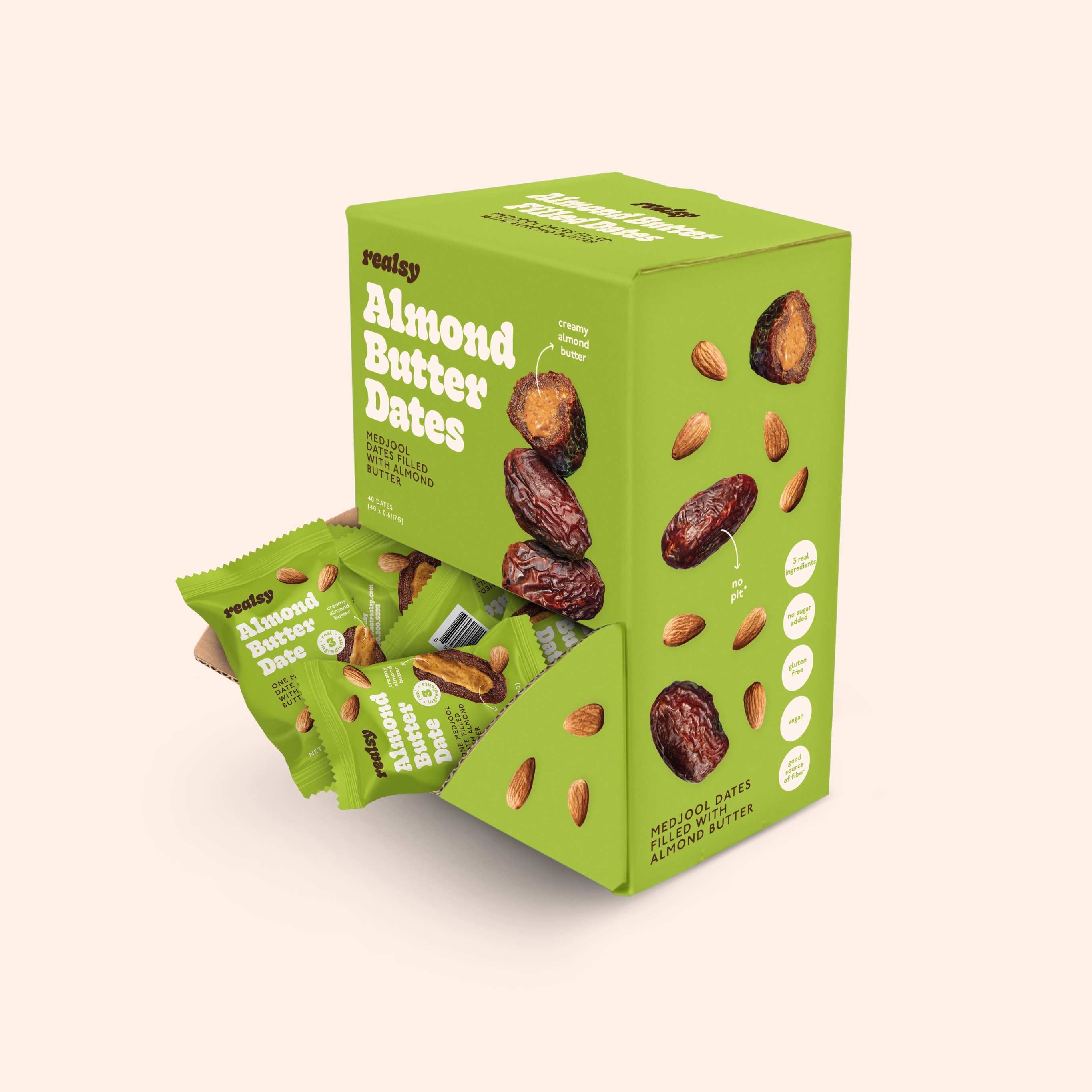 Almond Butter Dates | Individually Wrapped (40 count) | Wholesale ...